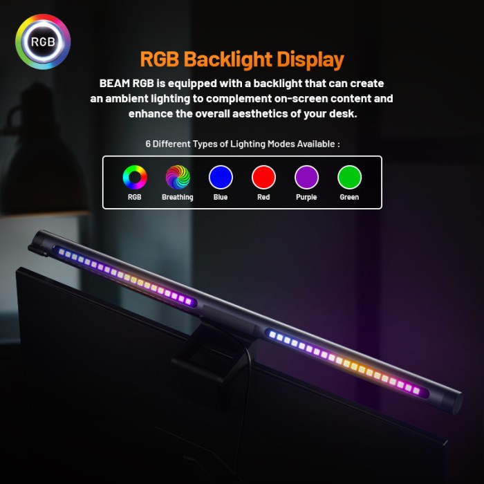 Jual Tecgear Beam Rgb Monitor Light Bar Hanging Lamp Screen Modern ...