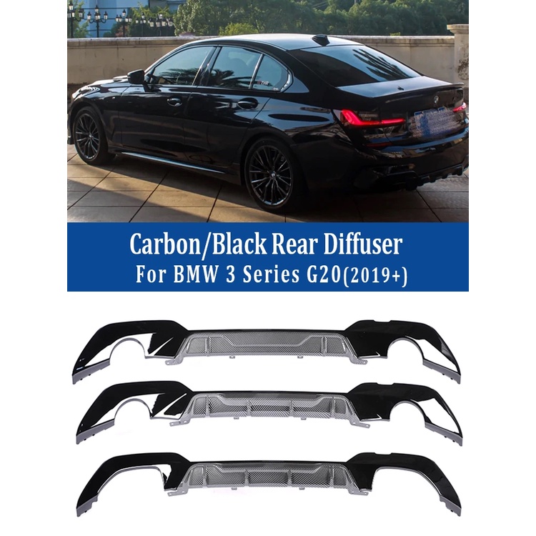 Jual NEW Gloss Black M Tech Rear Bumper Diffuser MP Carbon Competition ...