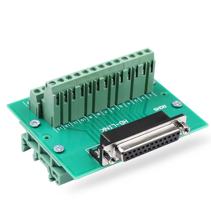 Jual NEW DB25 25PIN D-SUB Female/Male signals Terminal PCB Breakout ...