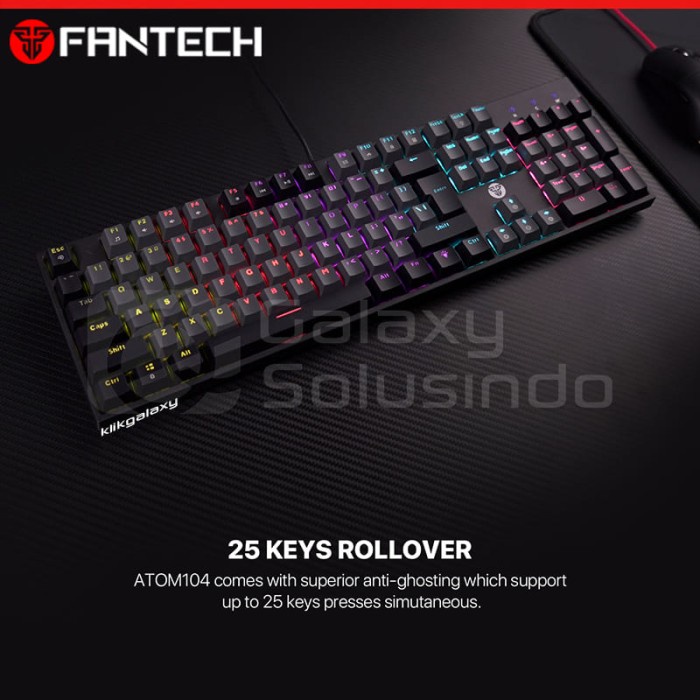 Jual [Expert] Fantech MK886 V2 MK886v2 ATOM104 RGB Mechanical Gaming ...
