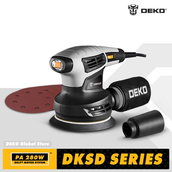 Jual DEKO 280W/320W/350W Random Orbit Electric Sander with 125mm 8 ...