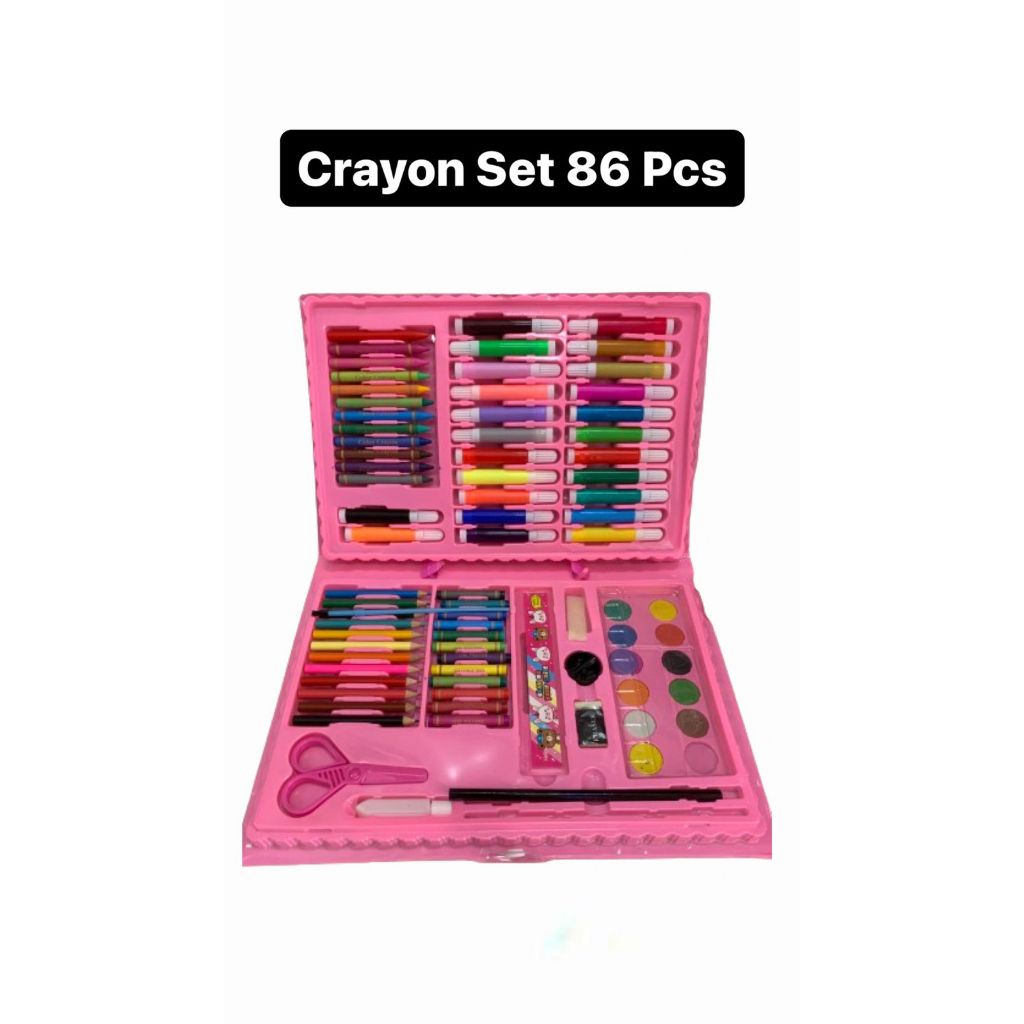 Jual IK! art set crayon set isi 86 pcs biru/ k satuan( seperti di foto ...
