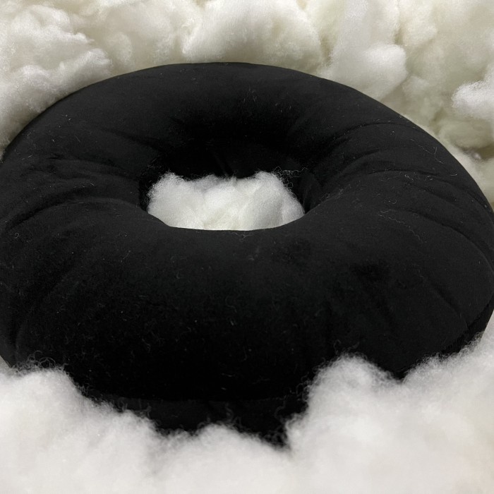 Jual Bantal Duduk Alas Bulat Donat Kesehatan Tulang Ekor Pegal Hitam ...