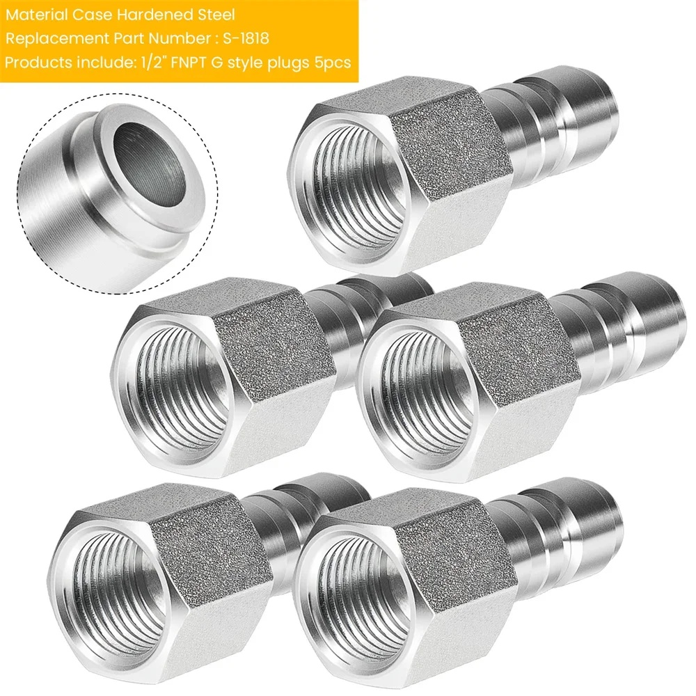 Jual Baru 5pcs for Milton S-1818 1/2" FNPT G Style Plug Female Air ...