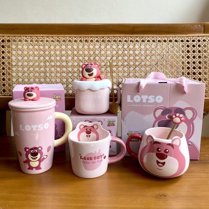 Jual Mug Cangkir Keramik Karakter Disney Serba Lotso Pink Lucu Unik ...