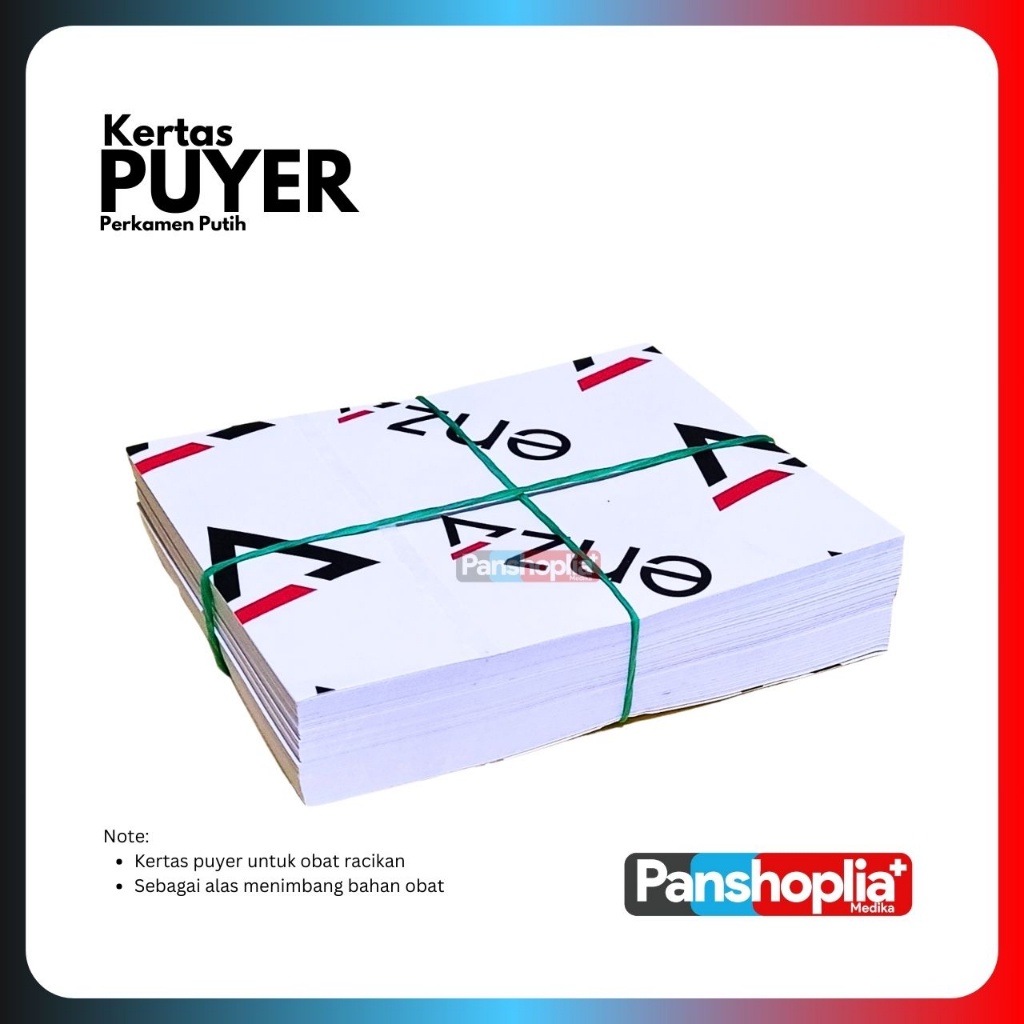 Jual KERTAS PERKAMEN PUTIH 1/2 PACK ATAU KERTAS PUYER OBAT 1/2 PACK - WARNA PUTIH HAPPY SHOPPING ...