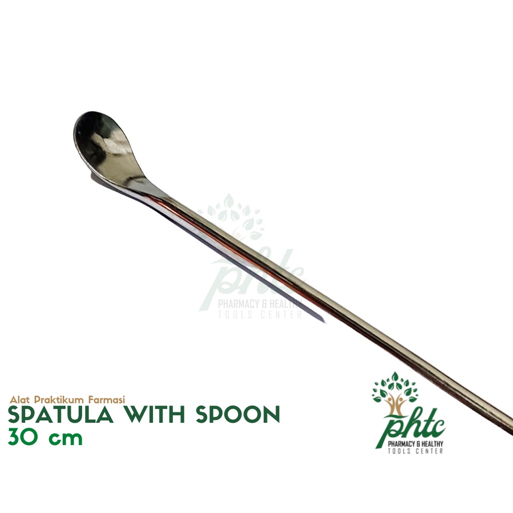 Jual SPATEL / SPATULA STAINLESS WITH SPOON 30CM HAPPY SHOPPING ...