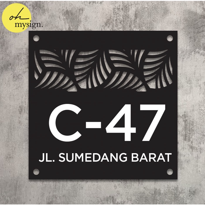 Jual Custom Nomor Rumah UV Print Laser Cut Plat Nomor Rumah | Shopee ...