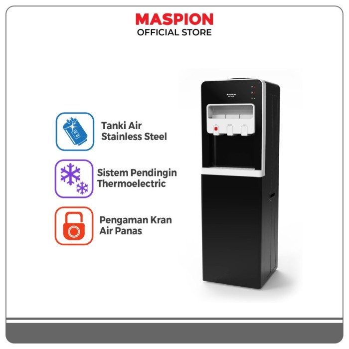 Jual WATER DISPENSER TINGGI GALON BAWAH BLACK MITO MD-666 BOTTOM LOAD ...