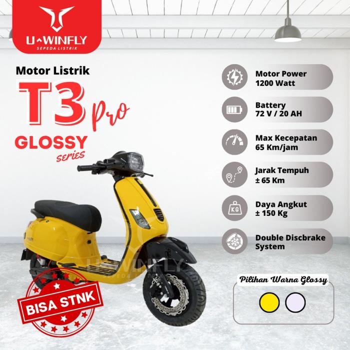 Jual New..!! Sepeda Motor Listrik Vespa Uwinfly T3S Pro Scooter Matic ...