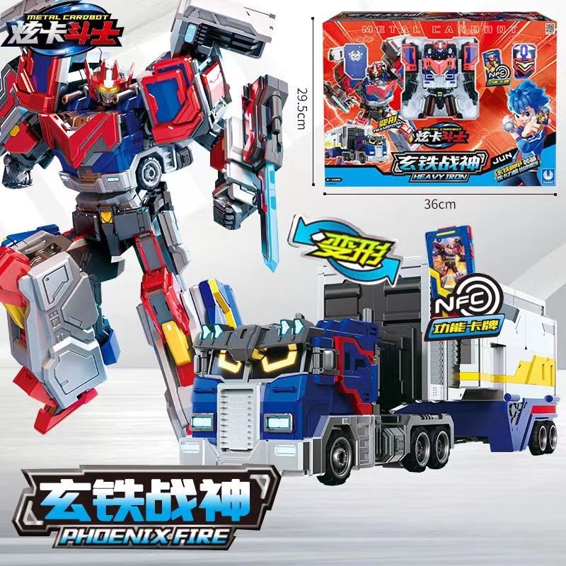 Jual Metal Cardbot HEAVY IRON Trailer Cargo Truck Transforming Robot ...