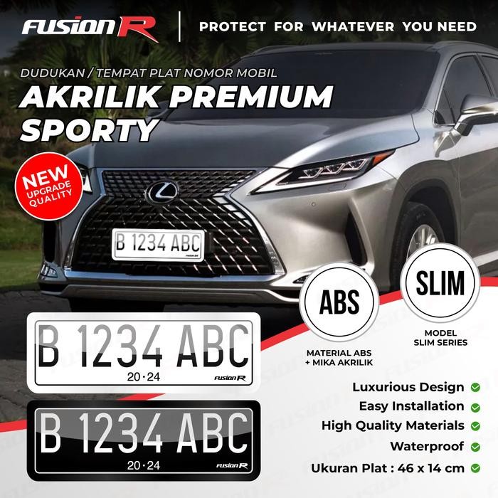 Jual FUSION R Dudukan Tatakan Frame Tempat Plat Nomor Mobil MIKA ...
