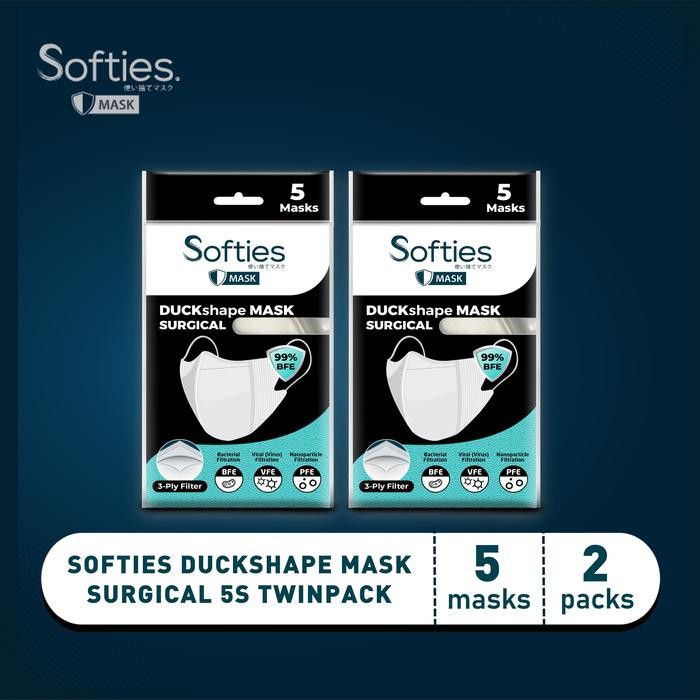 Jual Softies Duckshape Mask Surgical 5s Twinpack | Shopee Indonesia