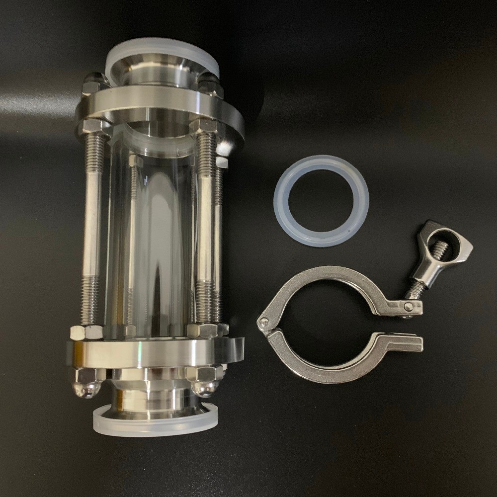 Jual SALE 2"51mmTri Clamp Clover Flow Sight Glass Diopter For Home Brew Diary Product 304 ...