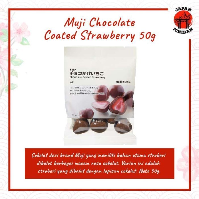 Jual Muji Chocolate Coated Strawberry - Stroberi Lapis Coklat Ori Japan ...
