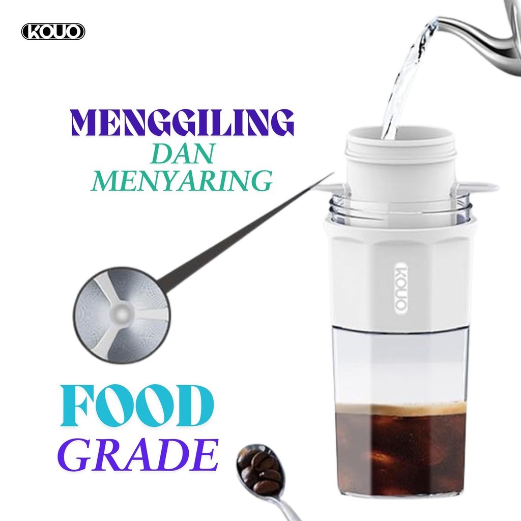Jual KOUO Electric Coffee Grinder Portable Wireless Alat Penggiling ...