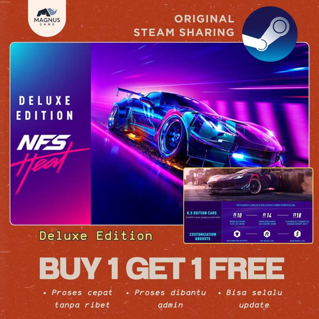 Jual Need for Speed Heat Deluxe Edition Original Sharing Game PC NFS ...
