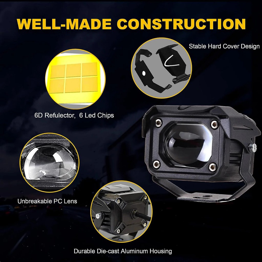 Jual 3 Inch LED Pods Light Spot Beam Waterproof Led Work Fog Driving ...