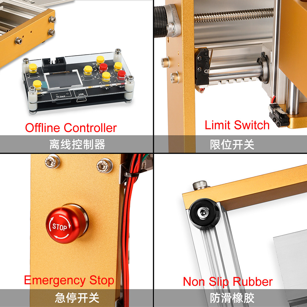 Jual Mini Cnc Router 3018 Pro Aluminum Frame Cnc 3018 Plus Upgrade Kit ...