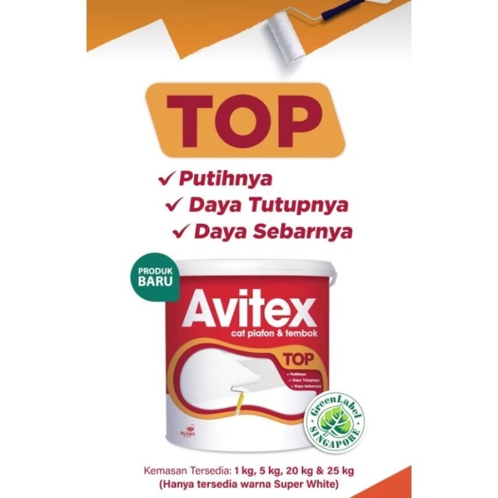 Jual Senja_Craft Avitex Top Cat Plafon Dan Tembok Super White Berbagai ...