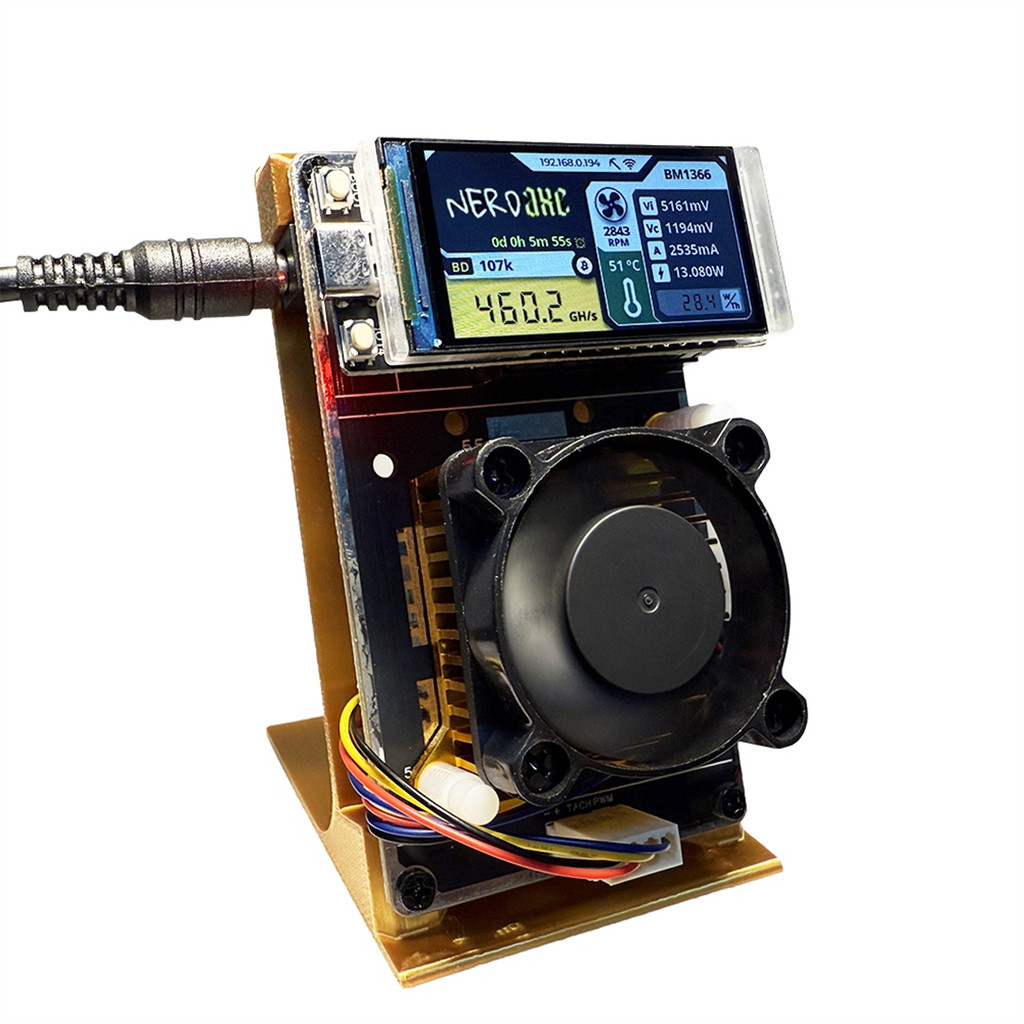 Jual A69F-NerdAxe NerdMiner 500Gh/S Bitaxe BM1366 ASIC Chip Vertical Miner Solo Lottery BTC ...