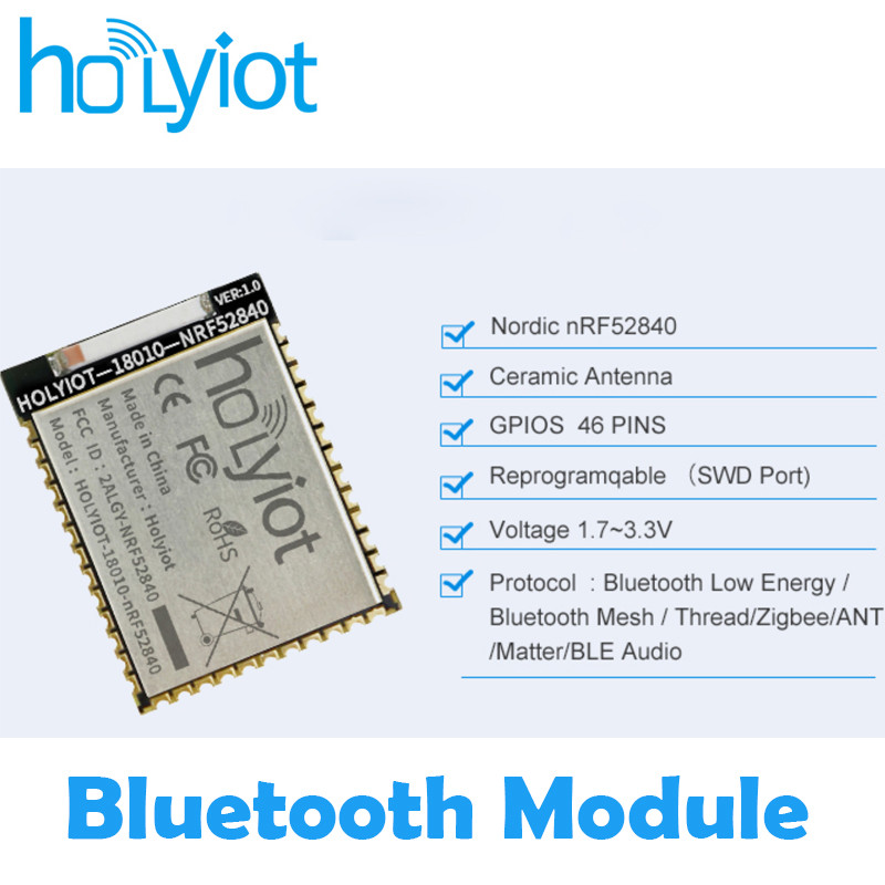 Jual Holyiot 2.4Ghz Bluetooth Module NRF52840 Chipset Low Energy for BLE Mesh Module BLE ...