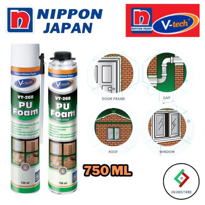 Jual Ready Polyurethane Sealant Foam Vtech Pu Foam Spray Nippon Bukan ...