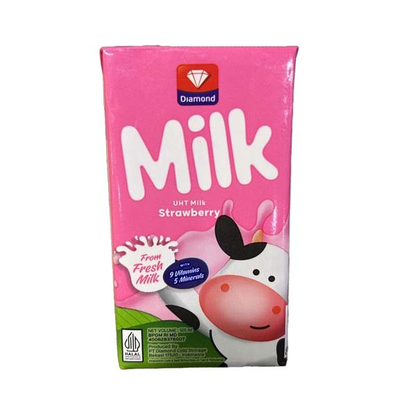 Jual DIAMOND MILK UHT STRAWBERRY 125 ML | Shopee Indonesia