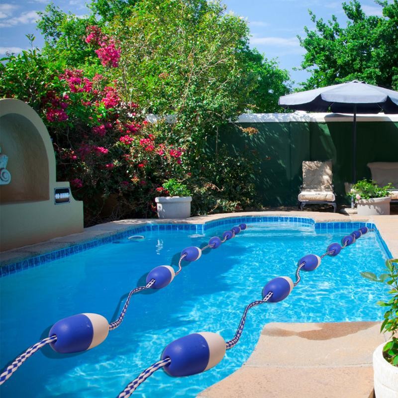 Jual 5.5M Swimming Pool Safety Divider Rope Floating Ball Buoy For ...