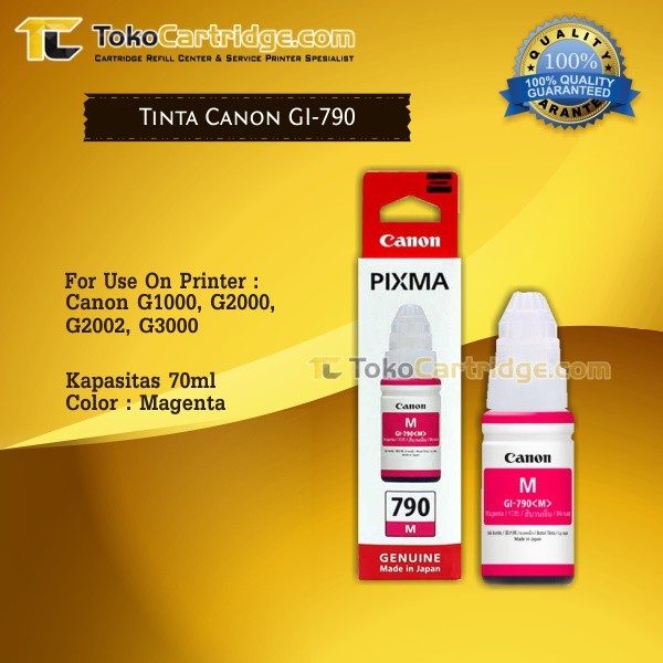 Jual TINTA CANON ORIGINAL GI-790 GI790 GI 790 MAGENTA REFILL INK ...
