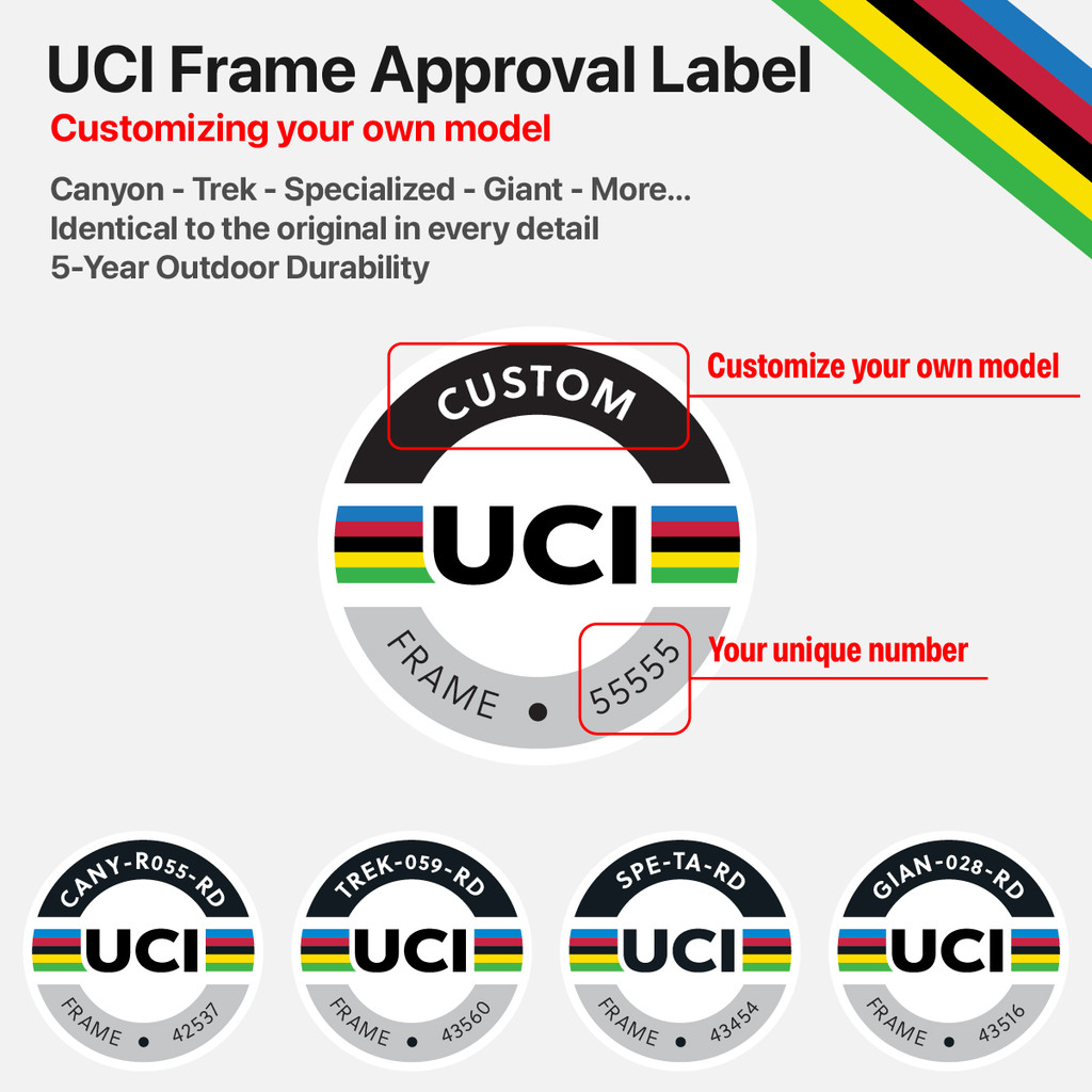 Jual Round Uci Frame Decals Customization Customize Your Owner ...