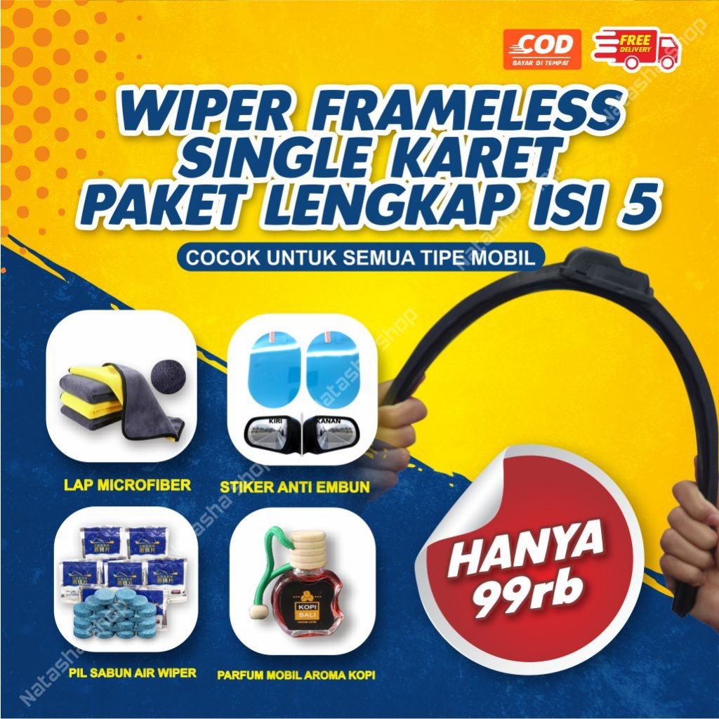 Jual Paket Wiper Frameless Universal Super Lengkap Untuk Semua Tipe ...