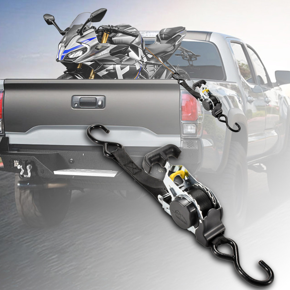 Jual Load Luggage Strap with S Hook Ratchet Tensioner Belt Tie Down ...