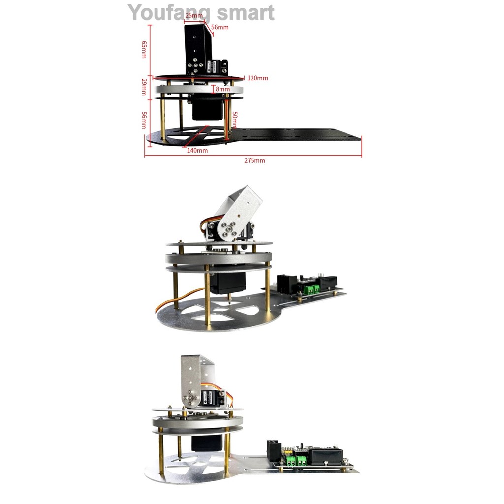 Jual 2 DOF Robot Manipulator Metal DS3218 Mechanical Rotating Gimbal For Arduino Robot DIY Kit ...