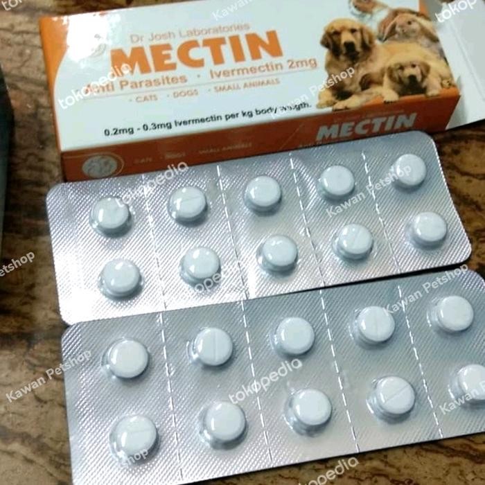 Jual Pawtastic- MECTIN Obat Anti Parasit Hewan Ivermectin 2mg 1 STRIP ...