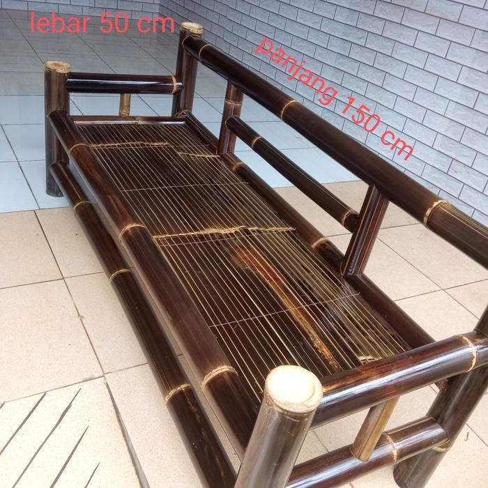 Jual bale bambu hitam/ kursi santai/ bangku teras | Shopee Indonesia