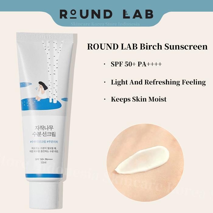 Jual ROUND LAB Birch Juice Moisturizing Sunscreen SPF 50+ (PA++++) 50ml | Shopee Indonesia