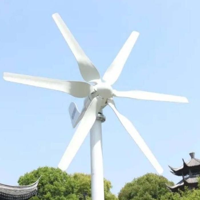 Jual Generator Wind Turbine 1000W 12V 6 Bilah Turbin Angin + Controller ...