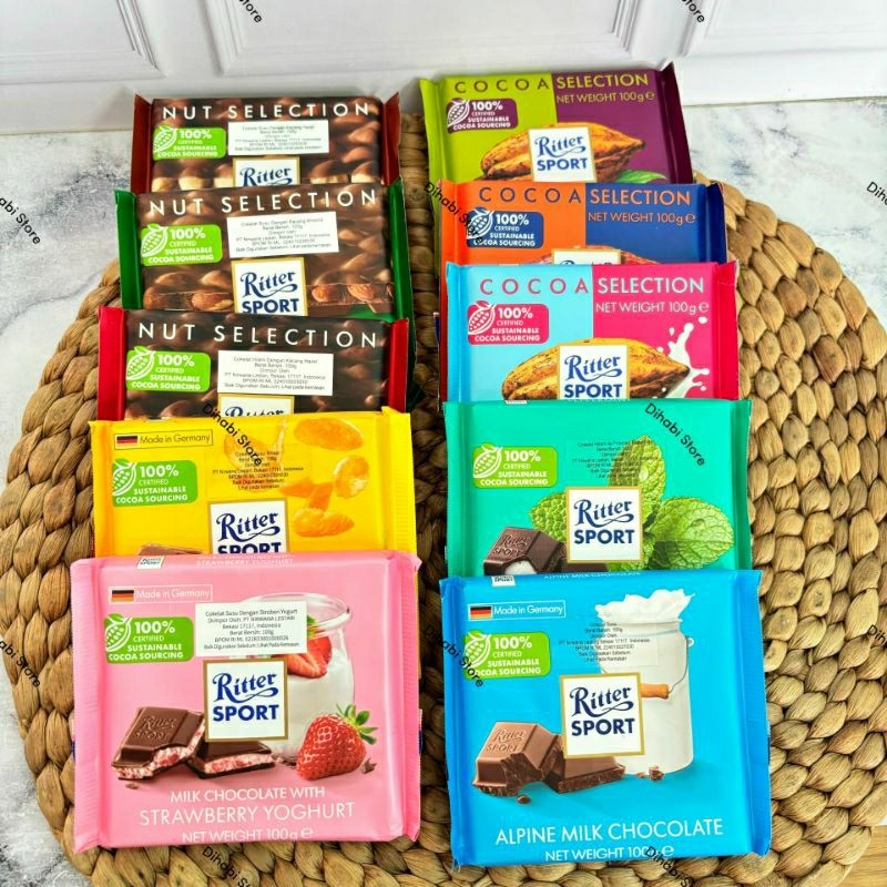 Jual Eumsig Cokelat Sultan Ritter Sport Import German Peppermint,Alpine ...
