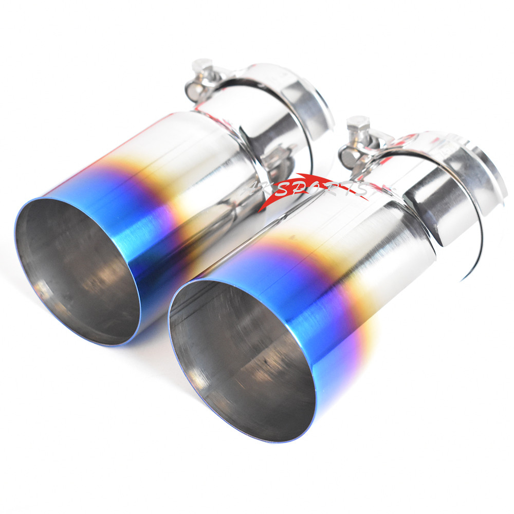Jual IMPORT 1 PC Blue Burnt Stainless Steel Universal Exhaust System ...