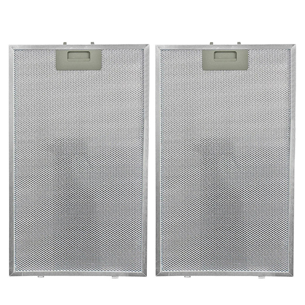 Jual 2Pcs Silver Cooker Hood Filters Metal Mesh Extractor Vent Filter ...