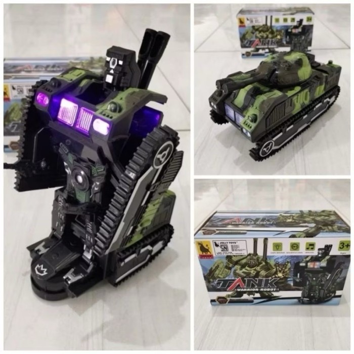Jual NEW MAINAN SUPER HERO TRANSFORMERS BERUBAH ROBOT TANK 2 IN 1 ...