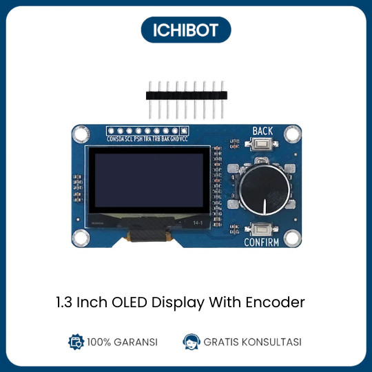 Jual 1.3 Inch OLED Display Module With Buttons EC11 Rotary Encoder IIC ...