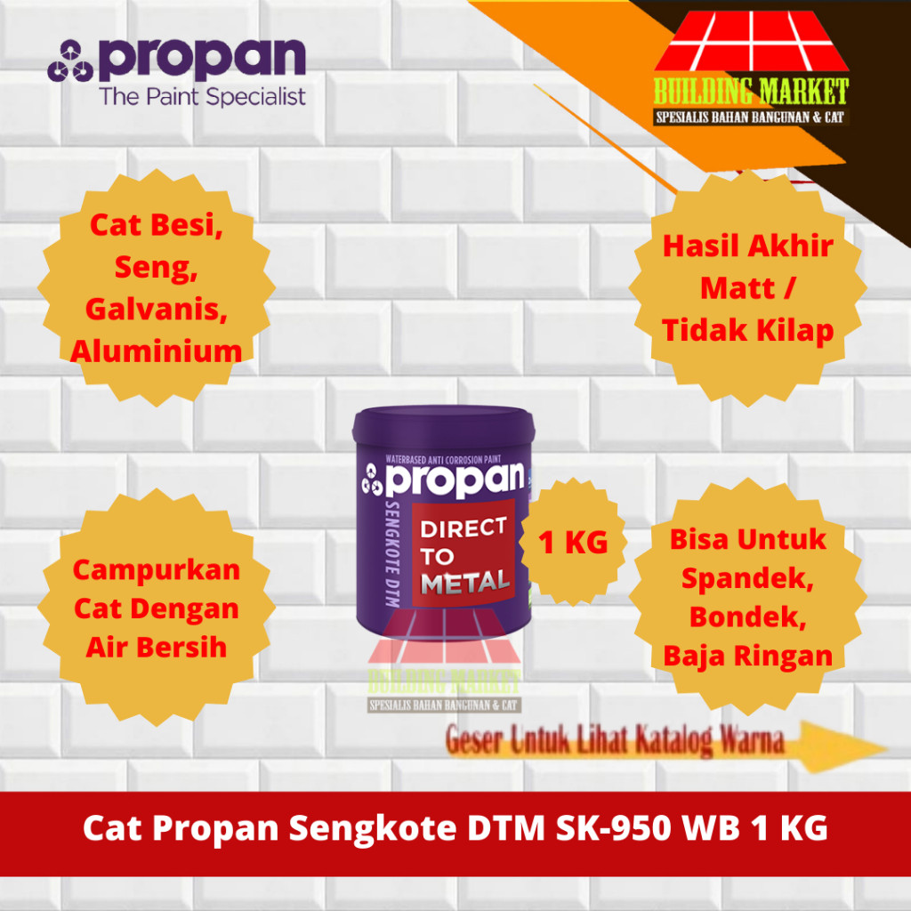 Jual Cat Besi Seng Metal Galvanis Propan Sengkote SK-950 WB 1 KG Water ...