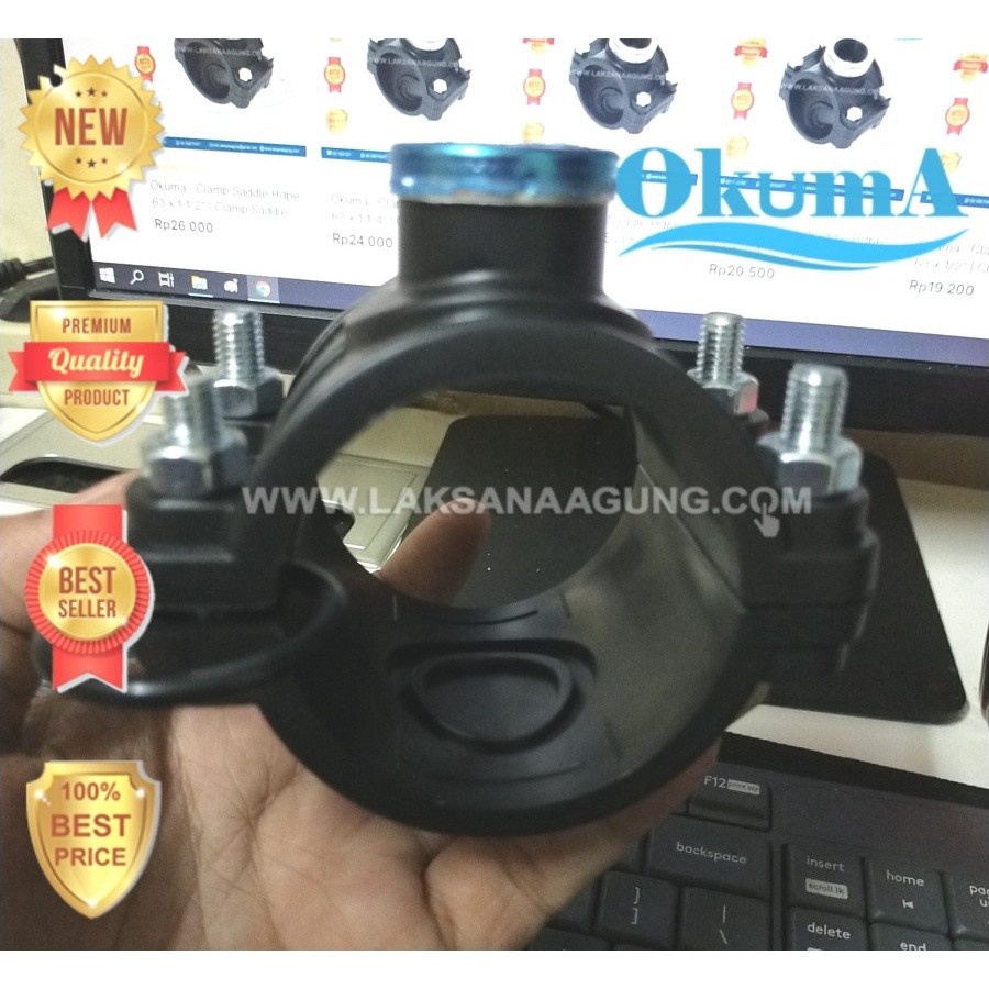 Jual Okuma HDPE - Clamp Saddle HDPE 63 x 3/4" Clamp Saddle 2" x 3/4" Inch | Shopee Indonesia
