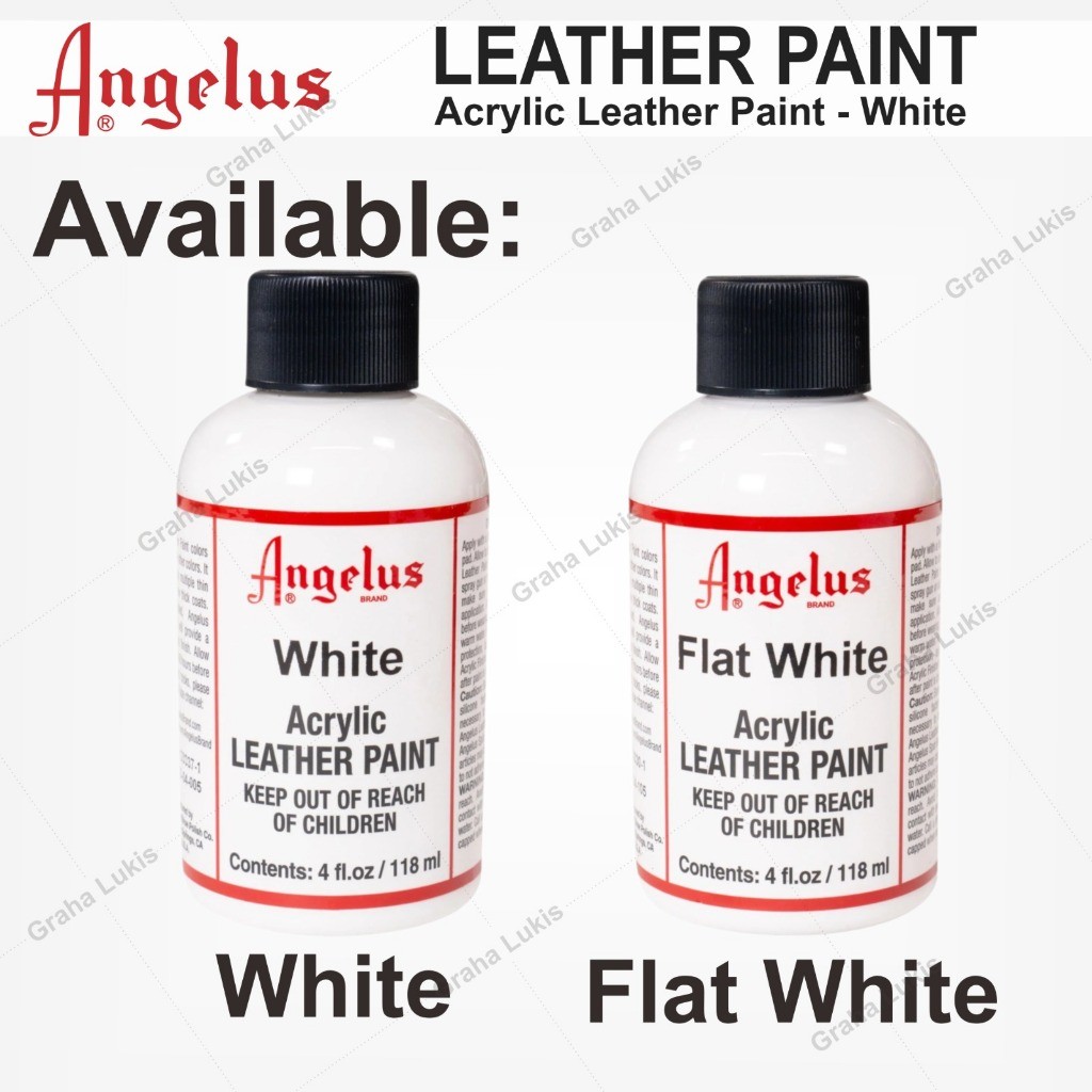 Jual Angelus Acrylic Leather Paints - White 4 oz / 4oz | Shopee Indonesia