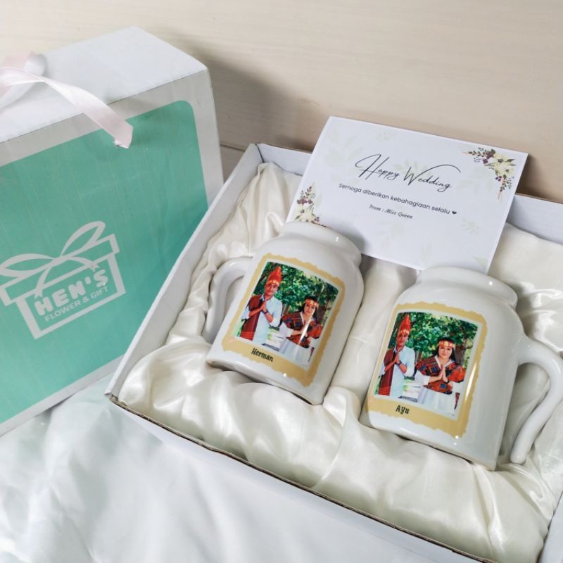 Jual Hens - Mug Couple Foto Custom Nama | Shopee Indonesia