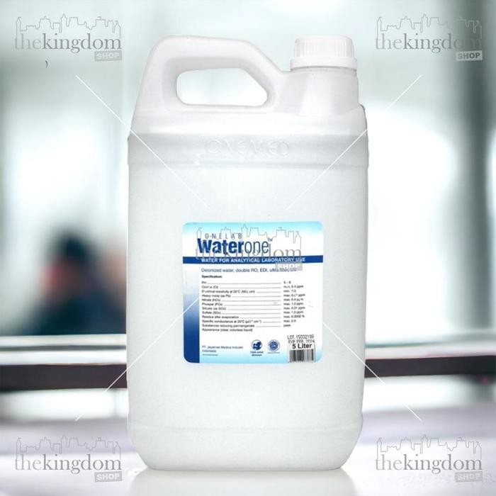 Jual Sedia Onemed Onelab Water One 5 Liter Deionized 5L des Air Steril ...