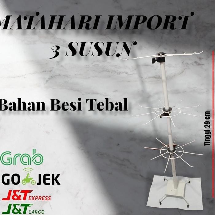 Jual Rak Display Putar Matahari 3 Susun Besi Kuat Tebal Impor Display ...