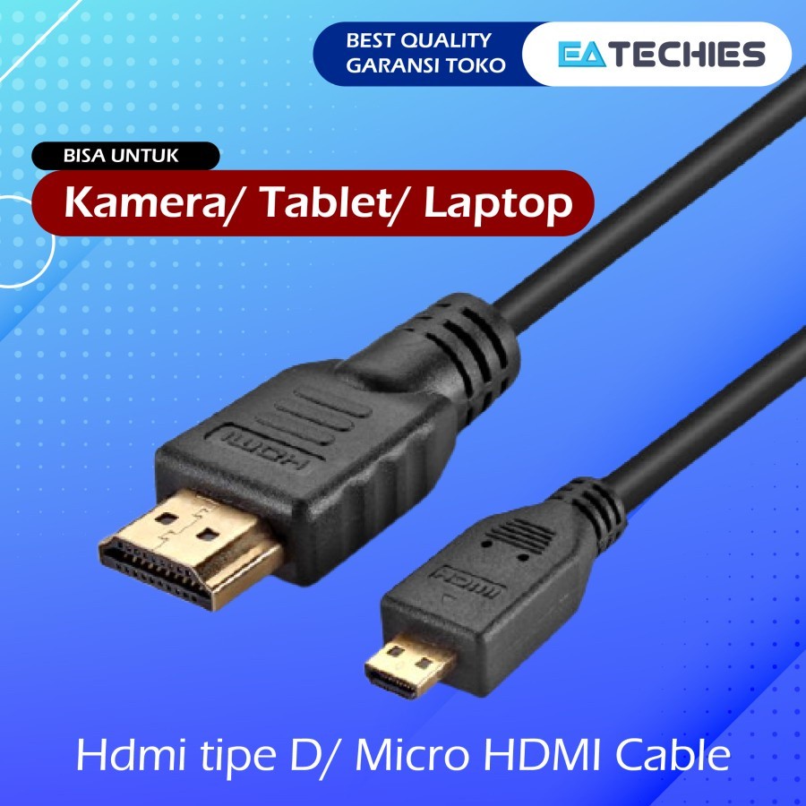 Jual MD Kabel HDMI Tipe D Kamera Sony A5000, A5100, A6000, A6300, A6400 ...